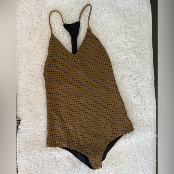 acacia swimwear | Swim | Rare Acacia One Piece Brown And Black Mesh ...